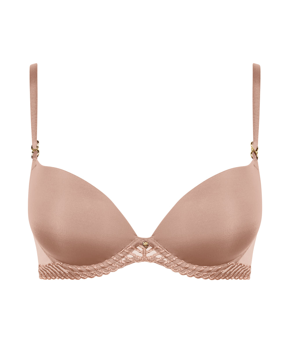 Aubade Sheer Emotion Plunge Padded T-Shirt Bra